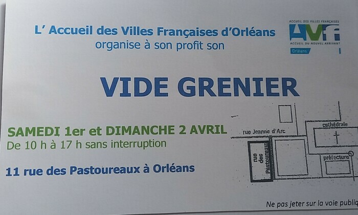 VIDE GRENIER de l'AVF | On sort ! - Agenda des sorties Orléans Métropole
