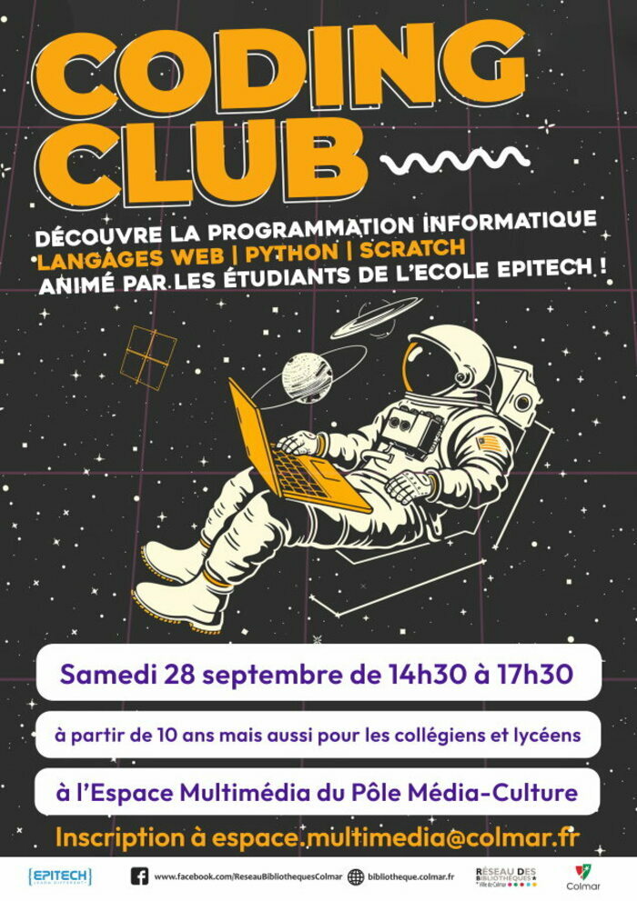Atelier Coding Club : découverte de la programmation informatique | Biblis en folie 2024 ...